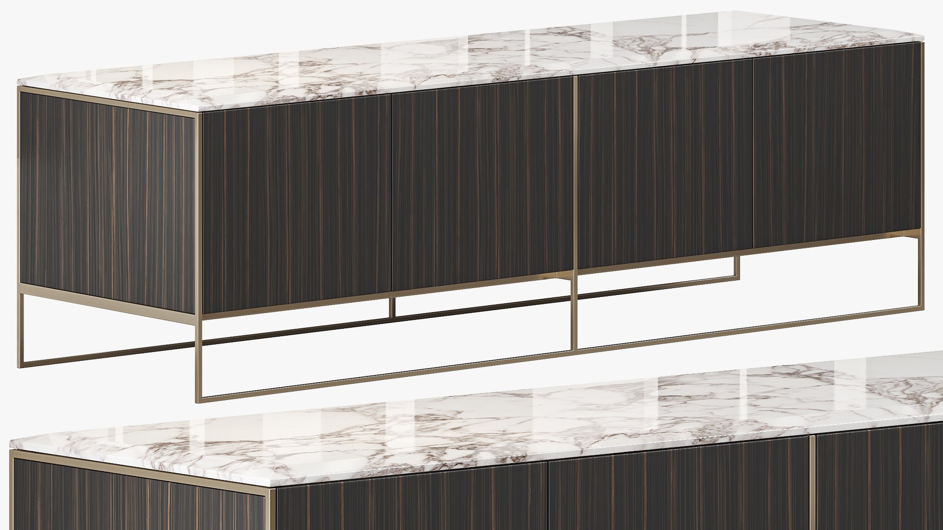 COLLECTION OF FURNITURE CALDER BRONZE LIVING HORIZONTAL SIDEBOARD BY MINOTTI 3D Model ...