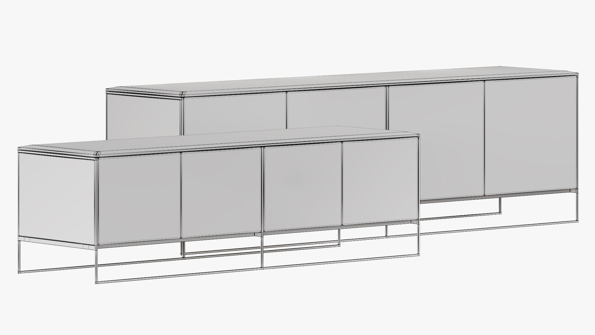 COLLECTION OF FURNITURE CALDER BRONZE LIVING HORIZONTAL SIDEBOARD BY MINOTTI 3D Model ...