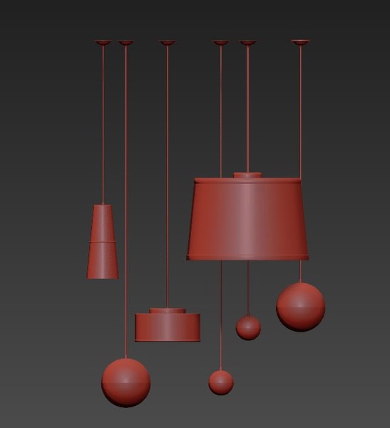 Cloth_pendant_lamps 3D 모델 - TurboSquid 1449736