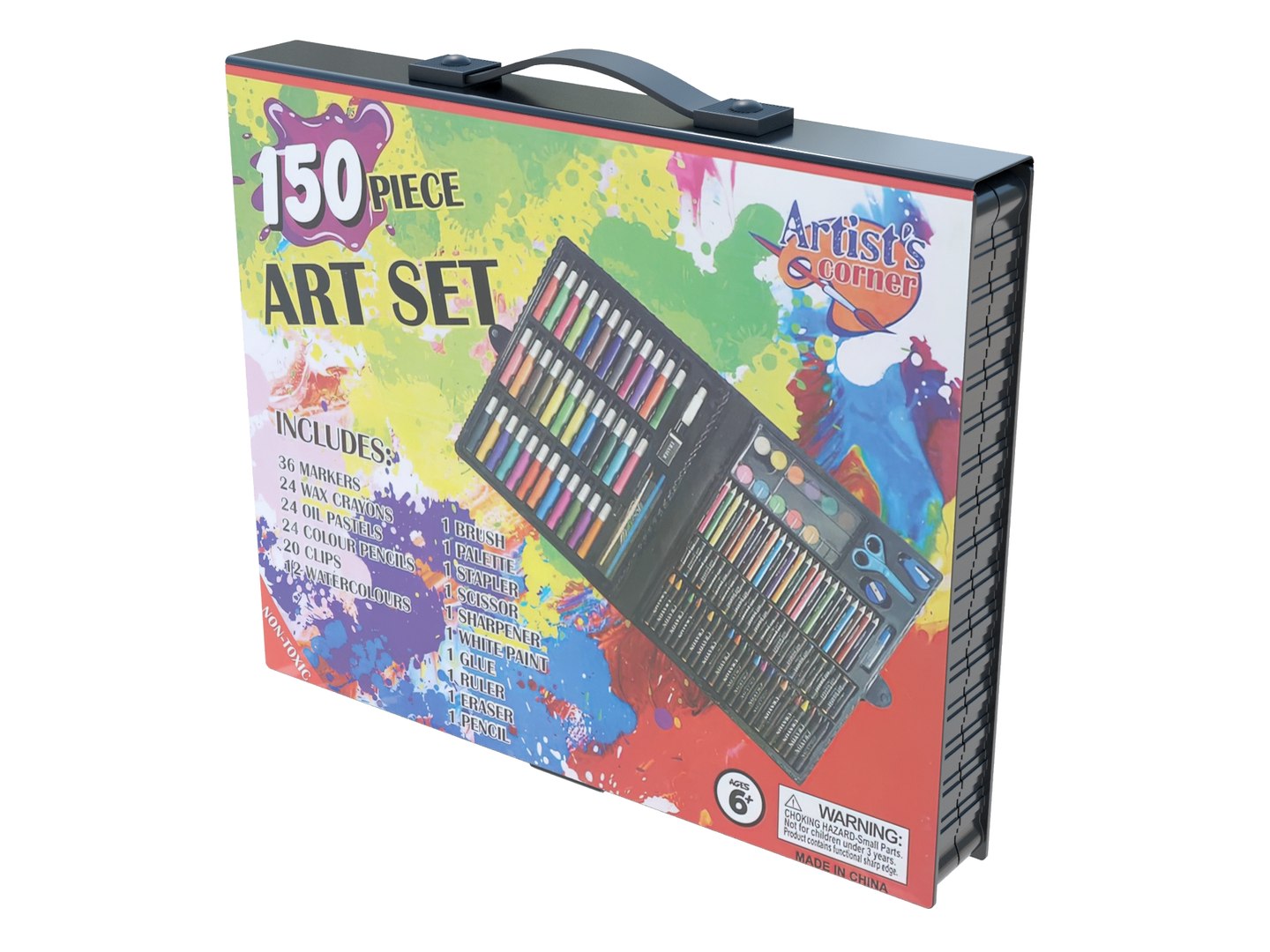 KIT DE ARTE INFANTIL ART SET 150 PIECES 3D - TurboSquid 1984238