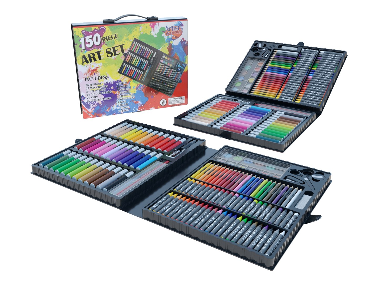 KIT DE ARTE INFANTIL ART SET 150 PIECES 3D - TurboSquid 1984238