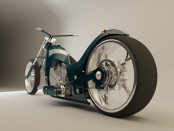 customizable motorcycle chopper 3d max