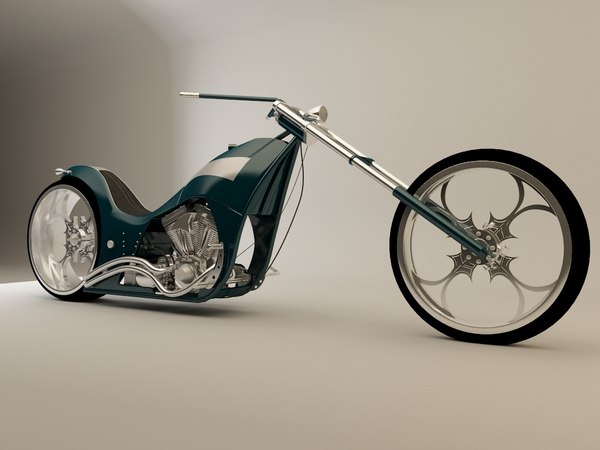 customizable motorcycle chopper 3d max