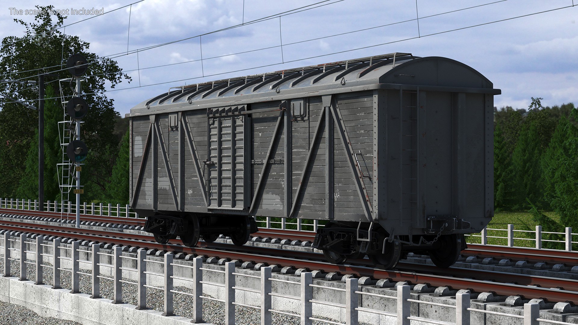3D Cargo Wagon Black Model - TurboSquid 2250565
