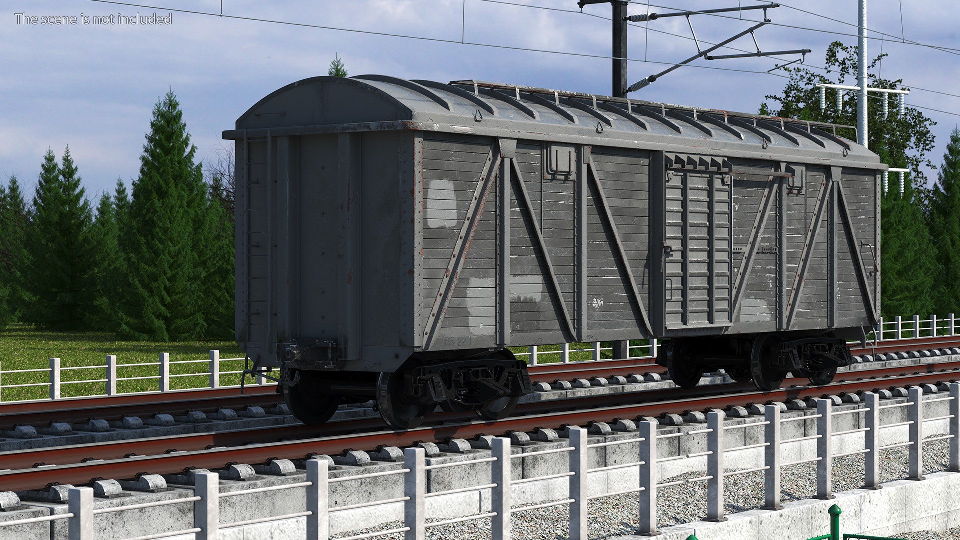 3D Cargo Wagon Black Model - TurboSquid 2250565