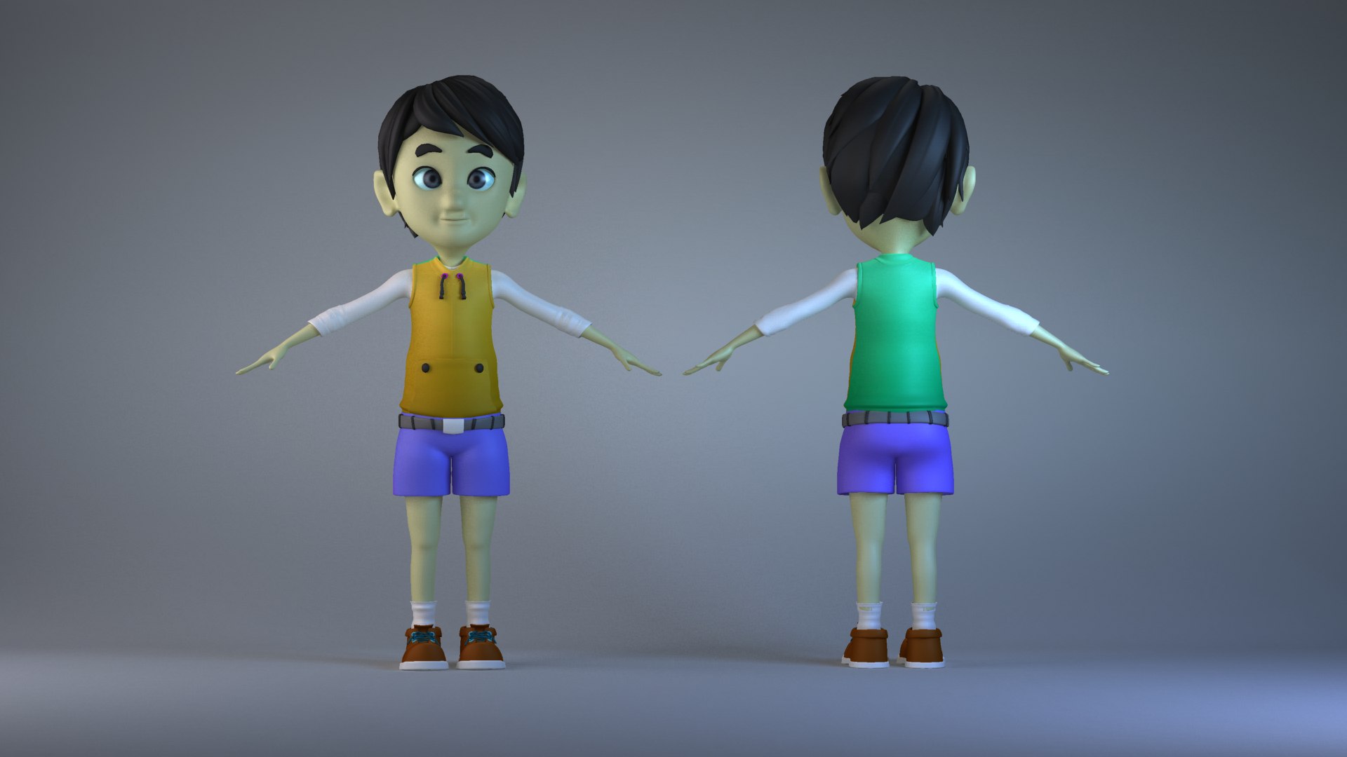 Boy Cartoon Character Family Child Role Young Human Children Model ...