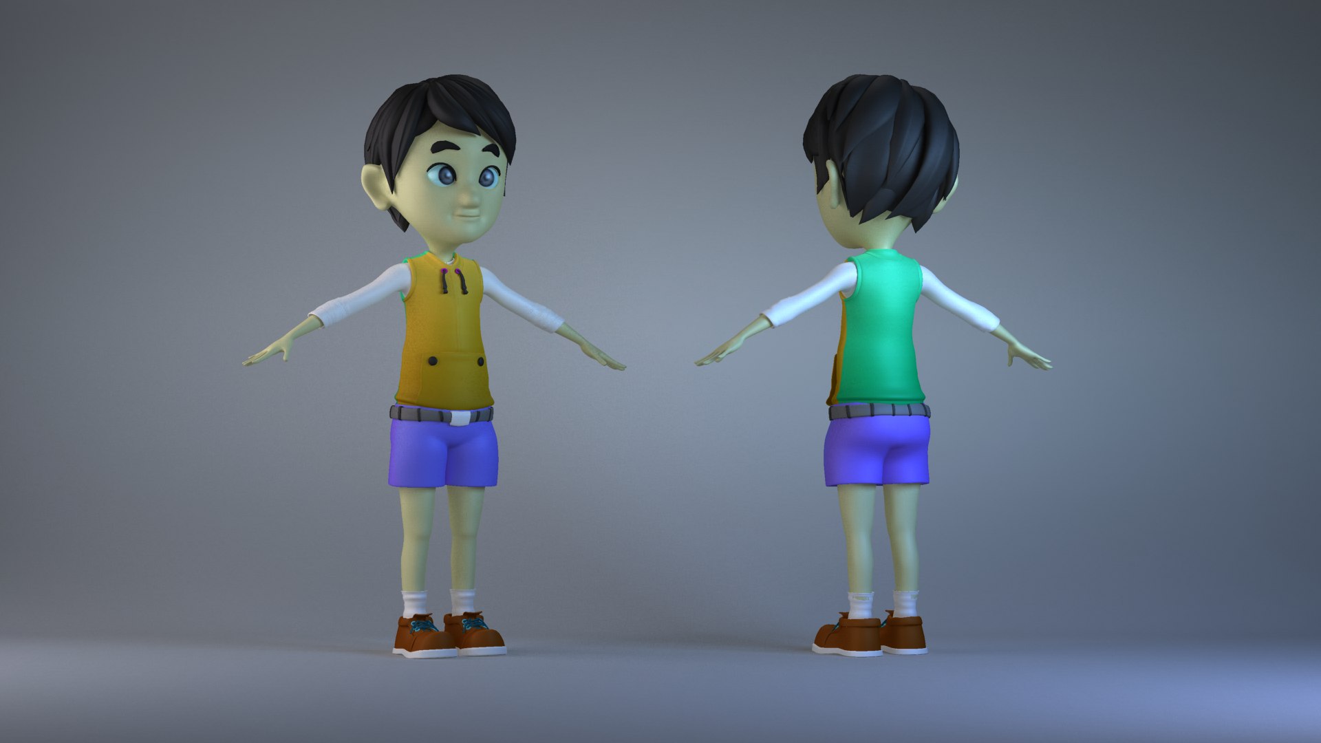 Boy Cartoon Character Family Child Role Young Human Children Model ...