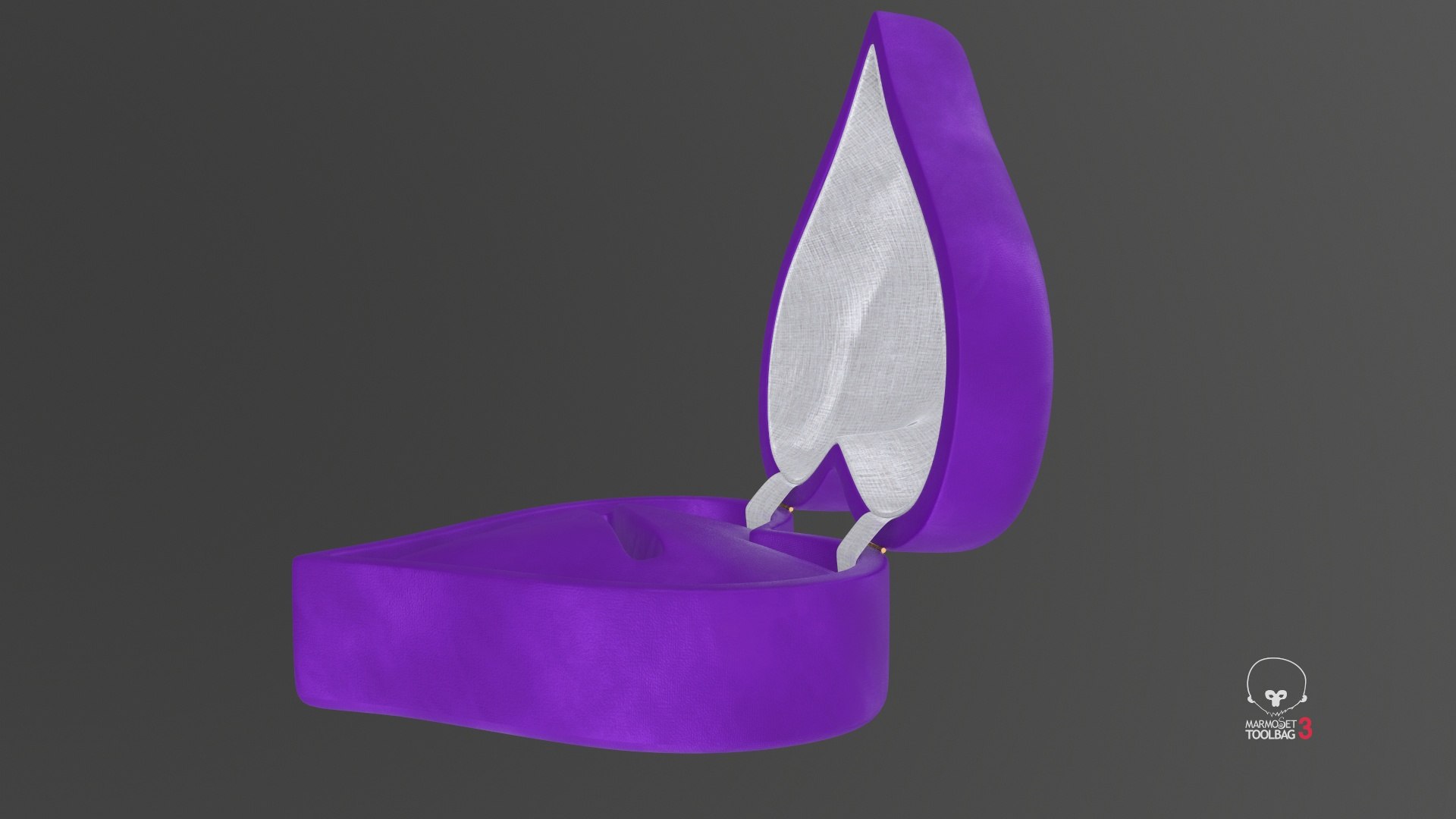 3D Heart Shaped Empty Ring Box Blue - TurboSquid 2391187