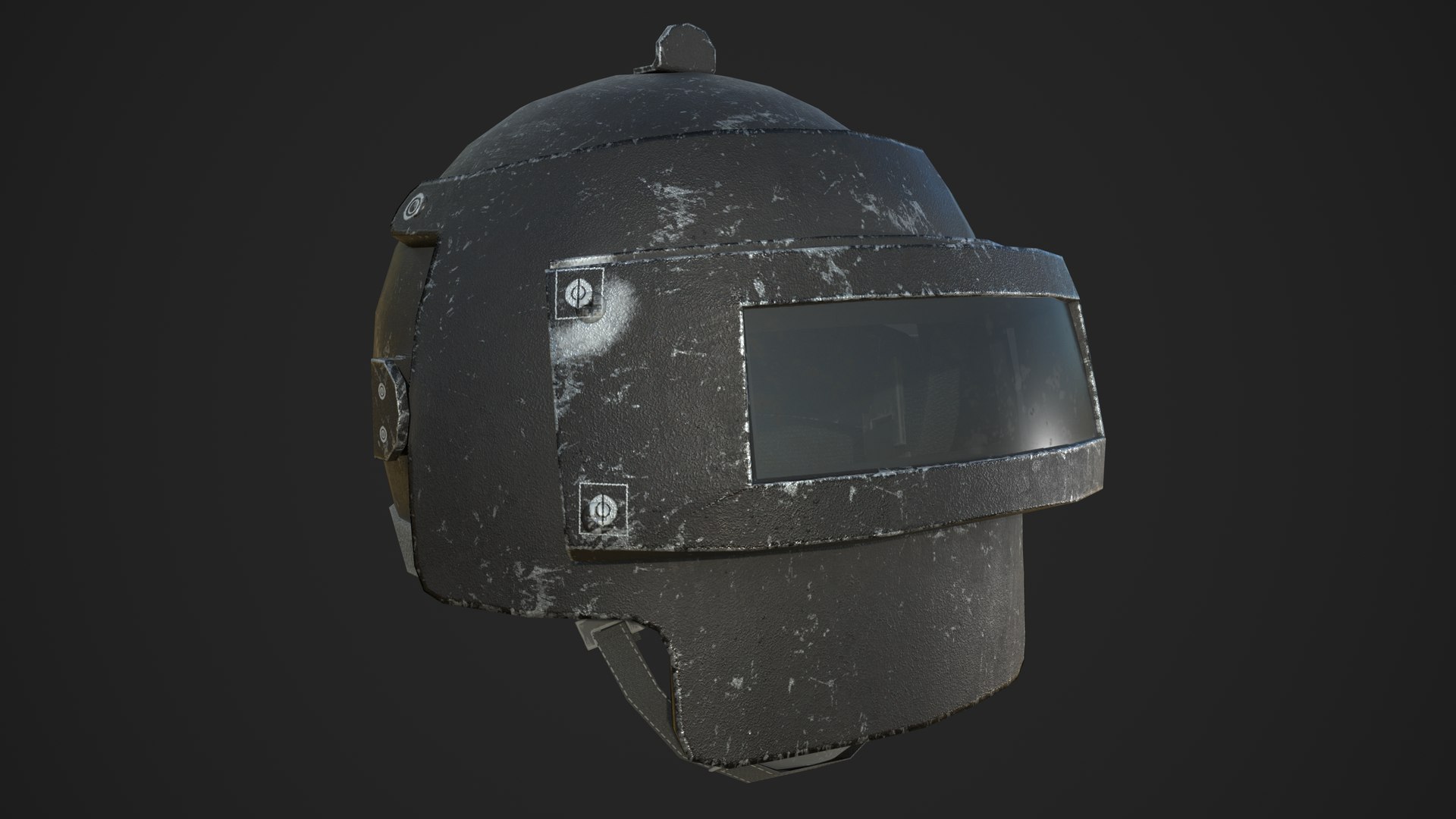 Tactical Combat Helmet With Flap Guard Low-poly 3D Model 3D Model ...