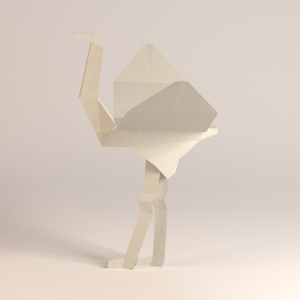 paper bird 3d model