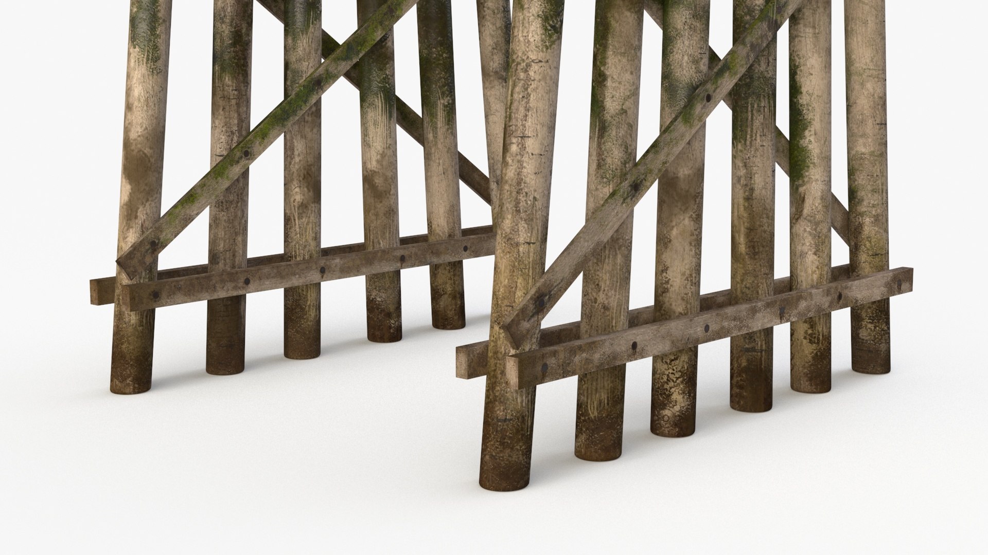 3D Wooden Trestle Bridge Structure Model - TurboSquid 2263536