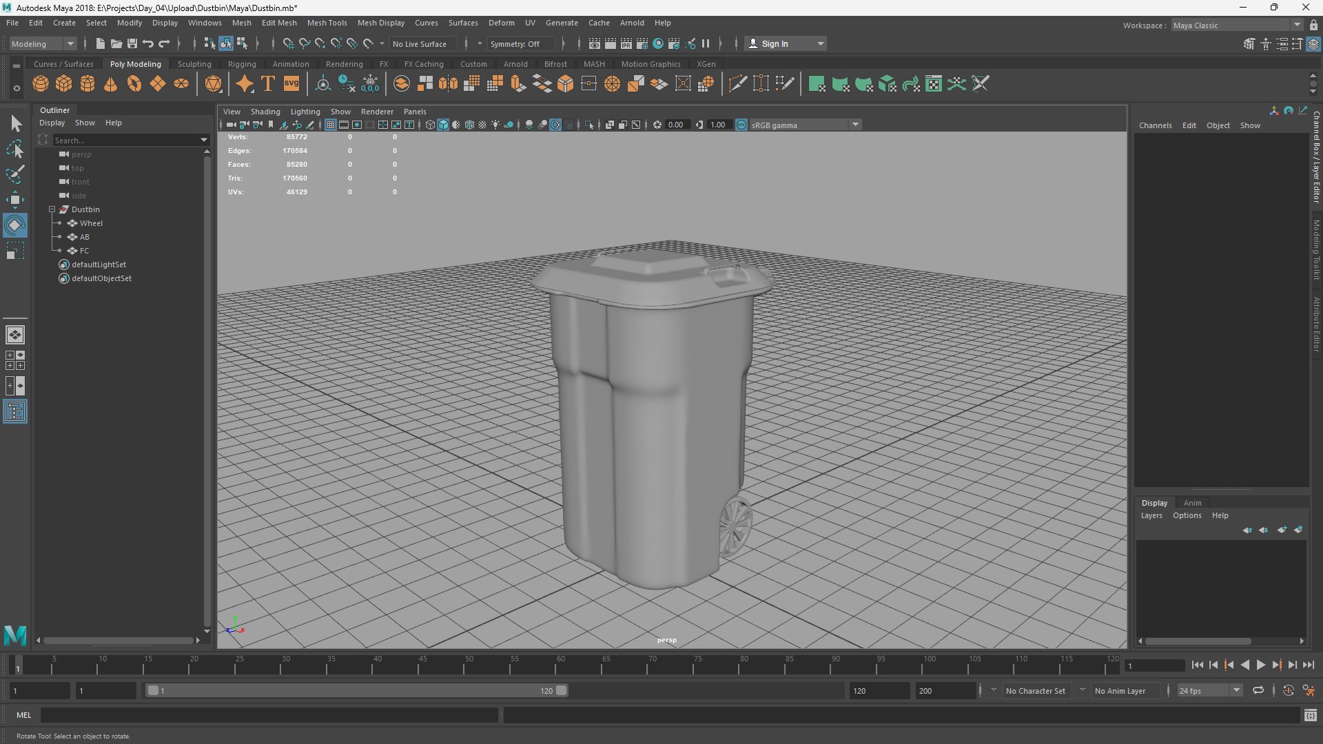 3D Dustbin - TurboSquid 2281395
