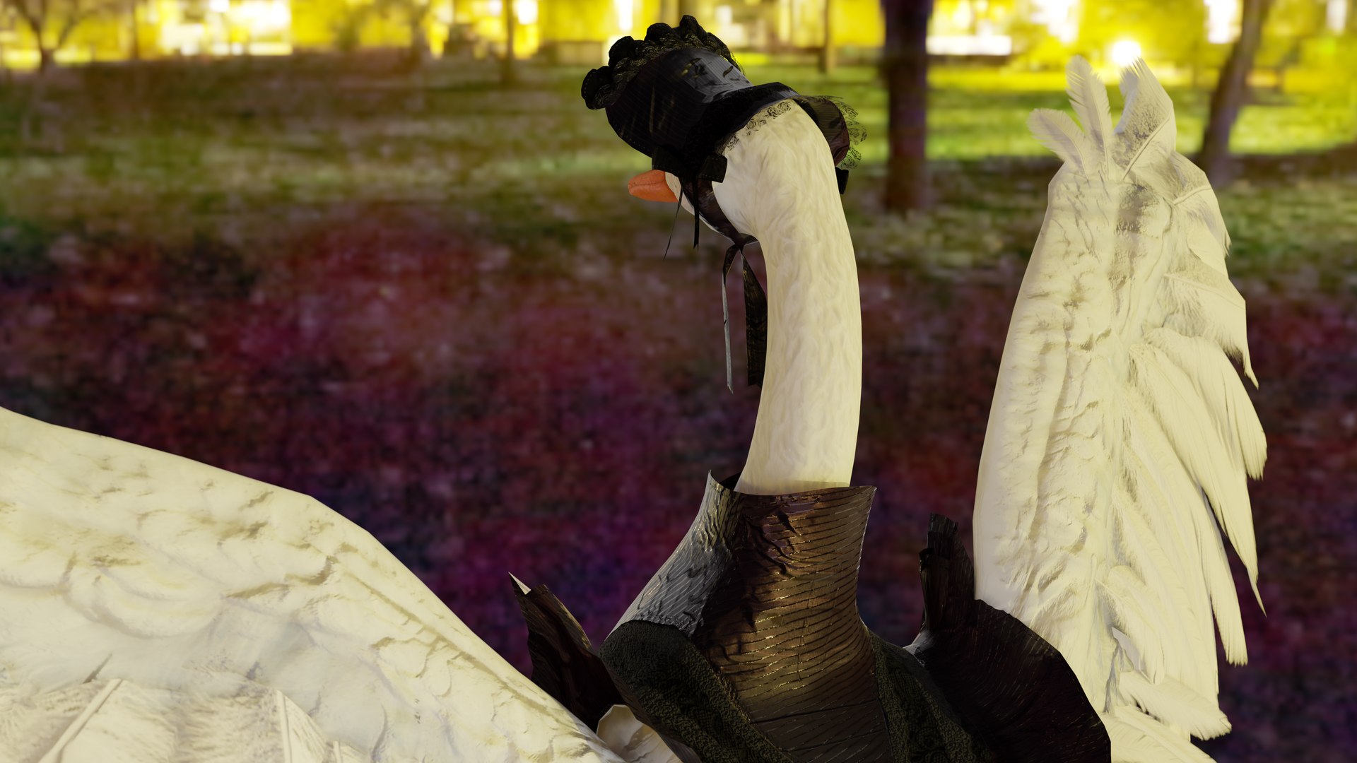 Goth Goose Character Model - TurboSquid 2315460