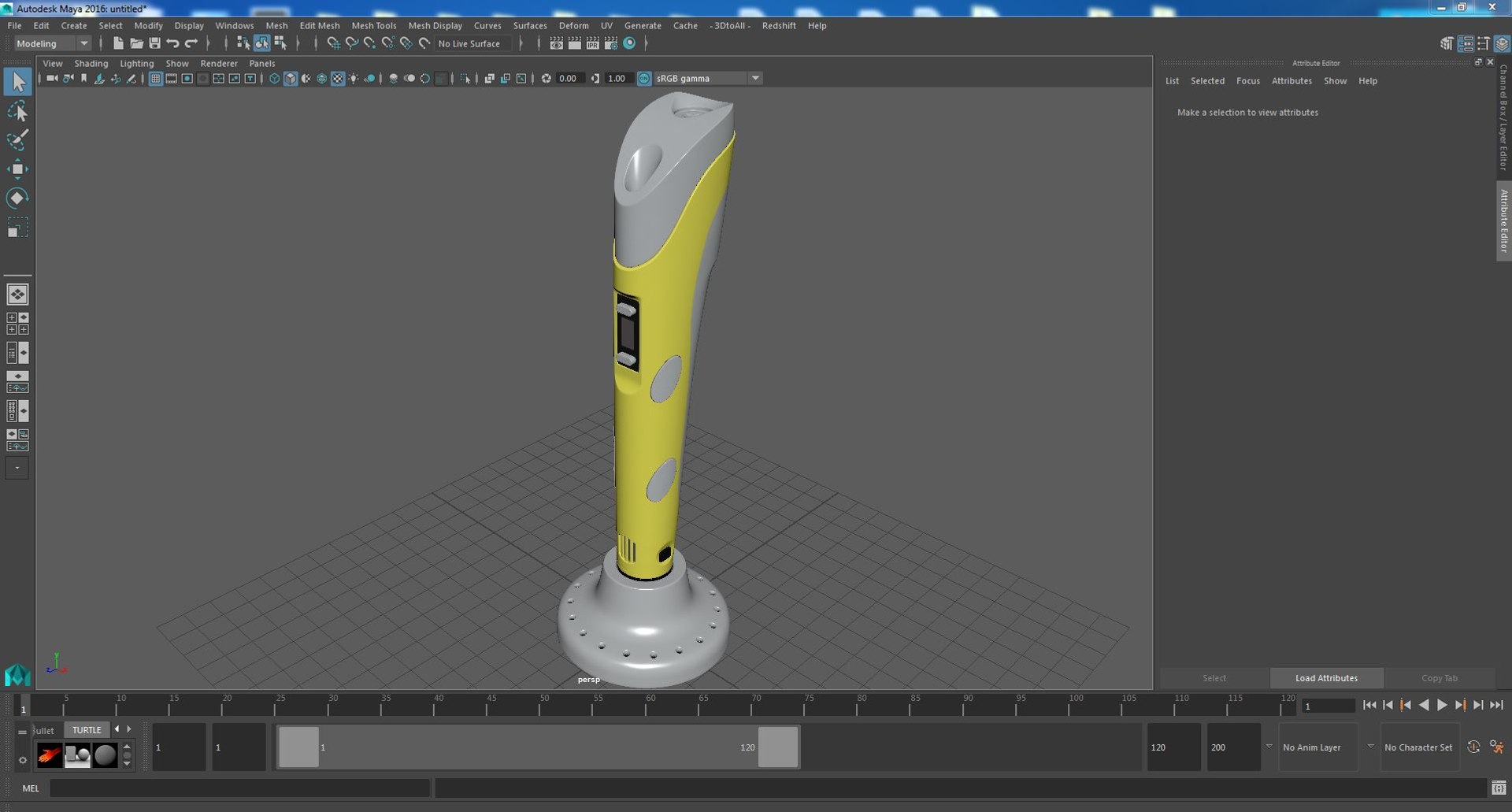 3D Printer Pen Yellow - TurboSquid 2129022