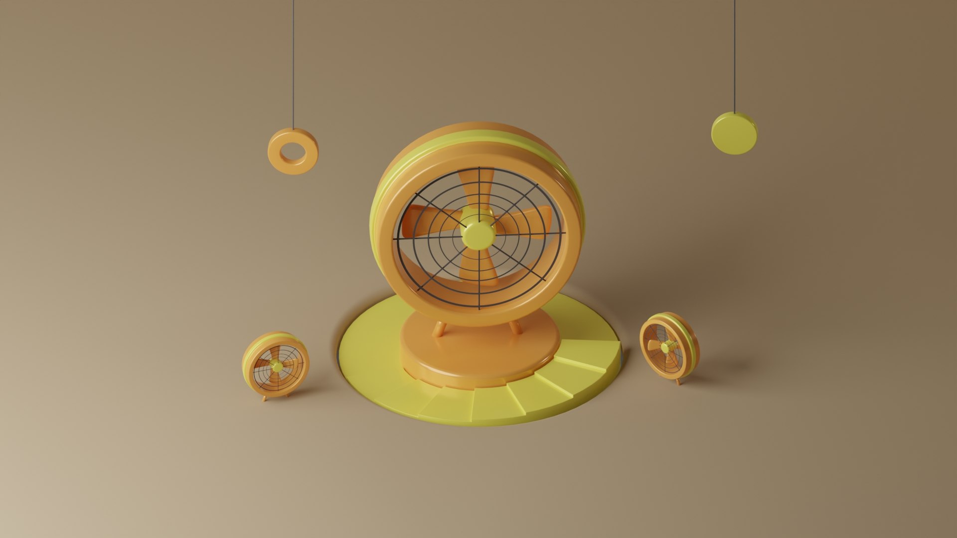 Fan Model Animated 3D Model - TurboSquid 2054263