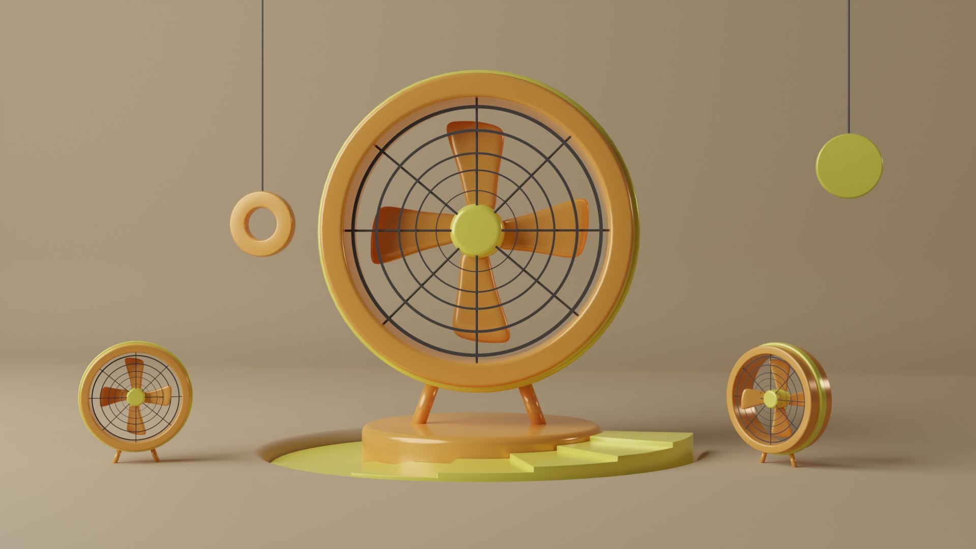Fan Model Animated 3D Model - TurboSquid 2054263