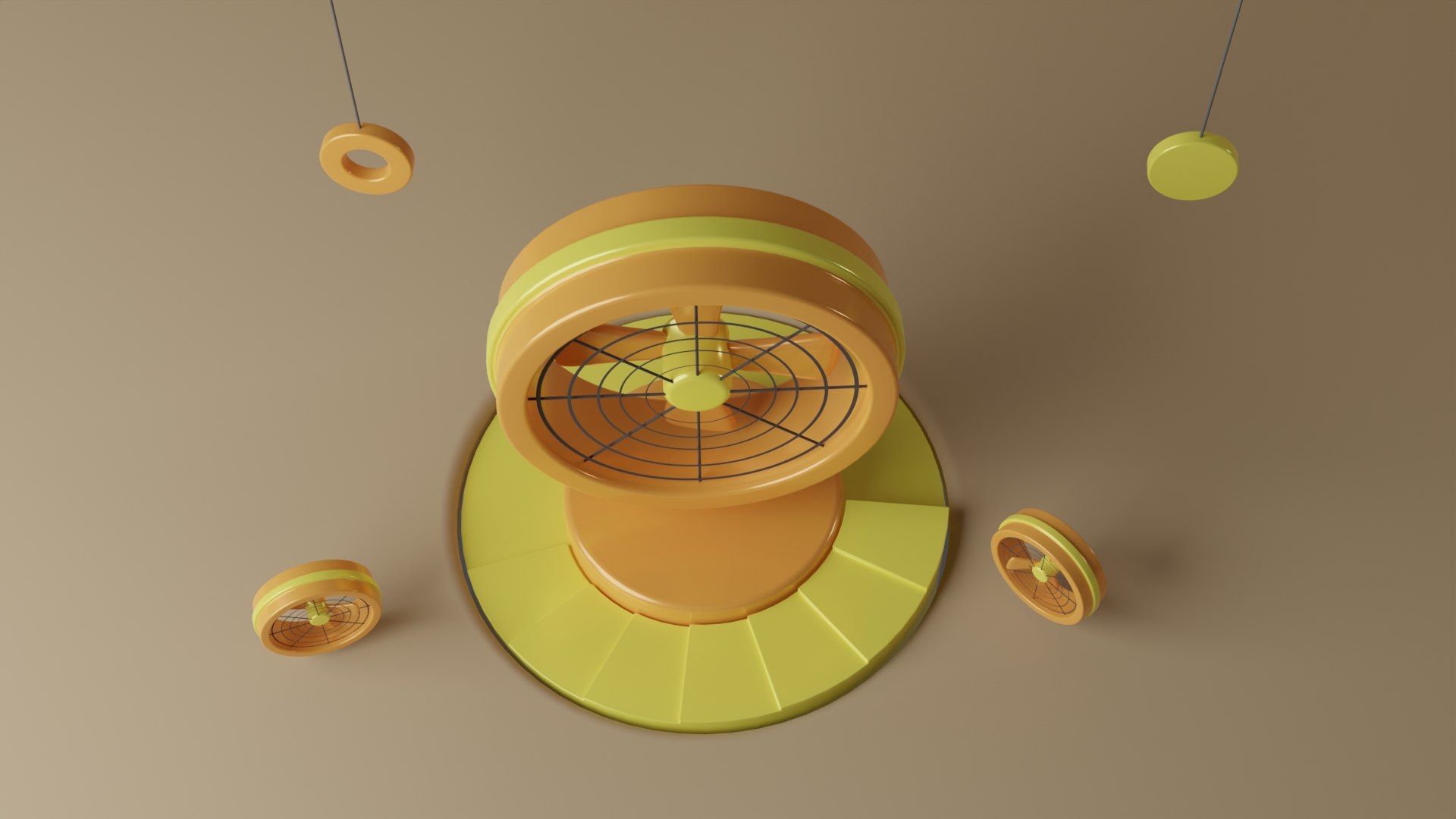 Fan Model Animated 3D Model - TurboSquid 2054263