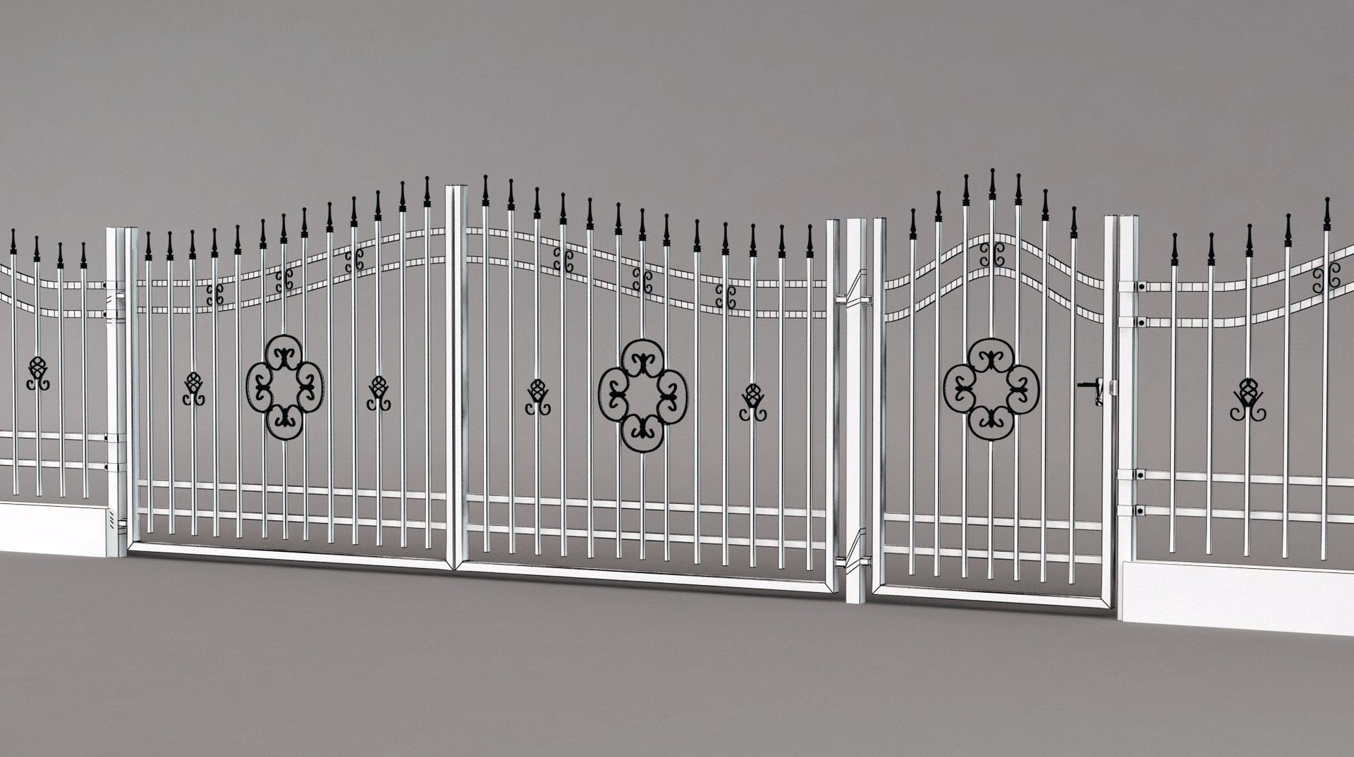 Metal Fence 3d Model