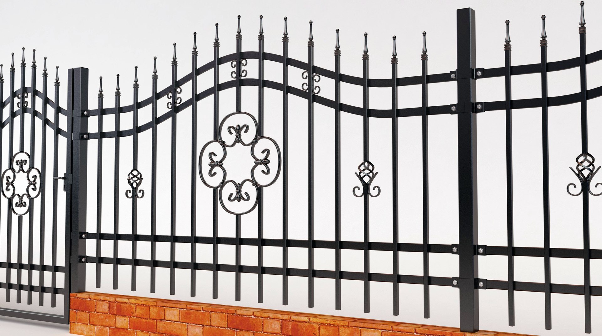 Metal Fence 3d Model