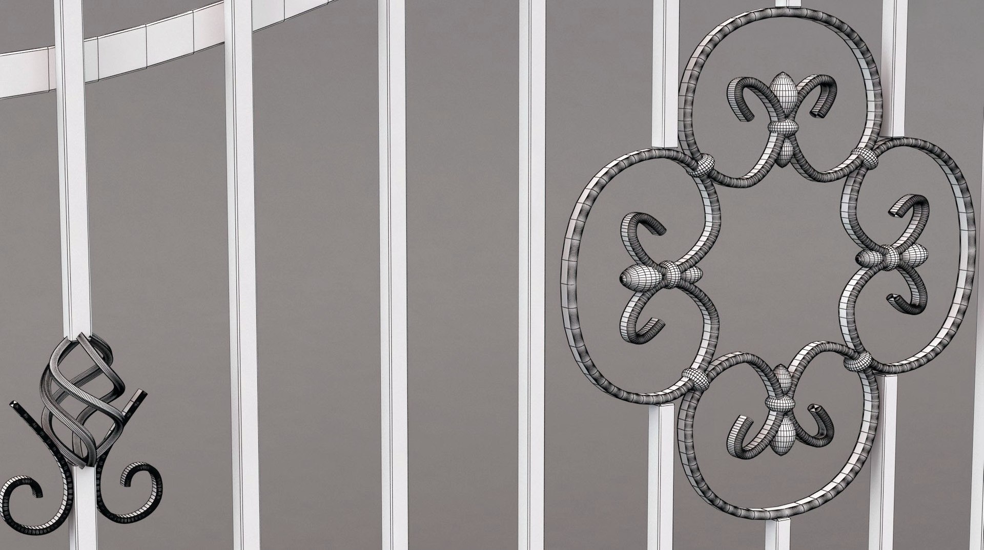 Metal Fence 3d Model