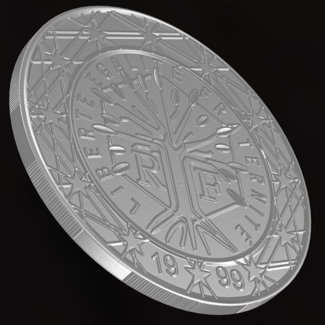 3d Coin 1 Euro France 3d-coin-1-euro-france