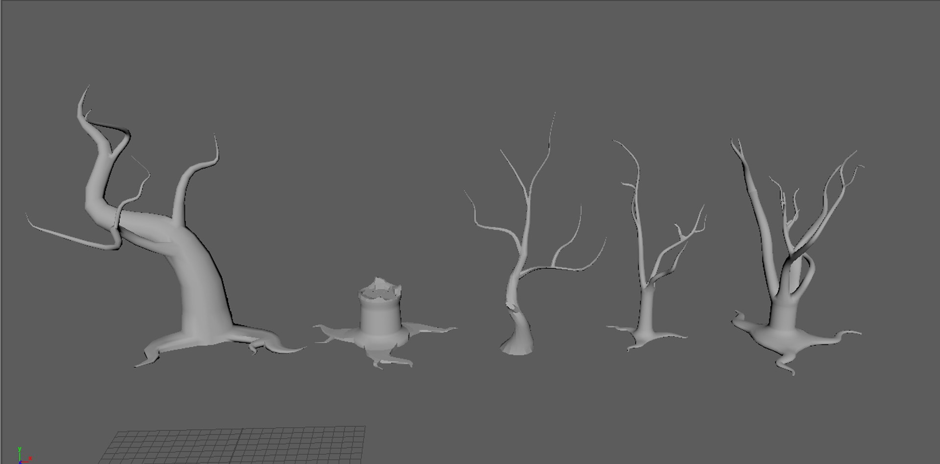 Cartoon dead trees 3D model - TurboSquid 1613662