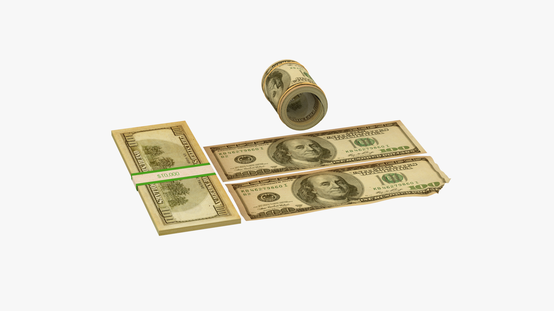 Dollar Bills 3D Model - TurboSquid 2355006