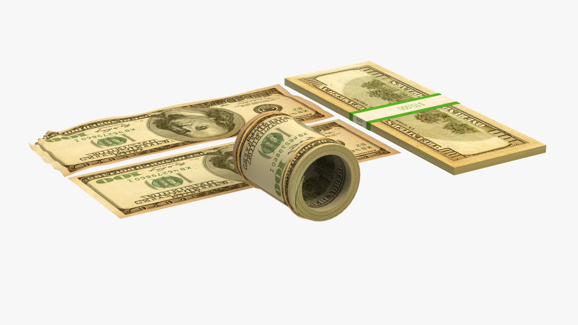 Dollar Bills 3D Model - TurboSquid 2355006