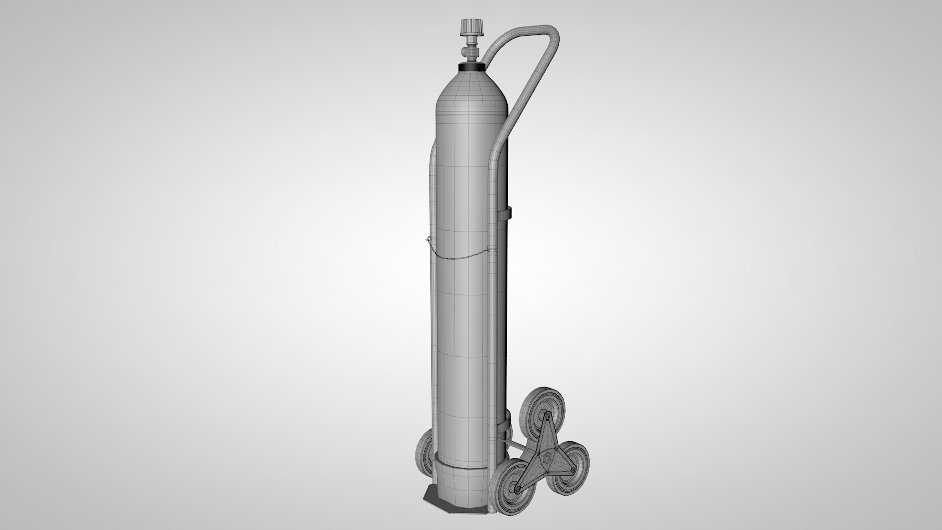 3D Blue Oxygen Gas Cylinder Model - TurboSquid 1597389