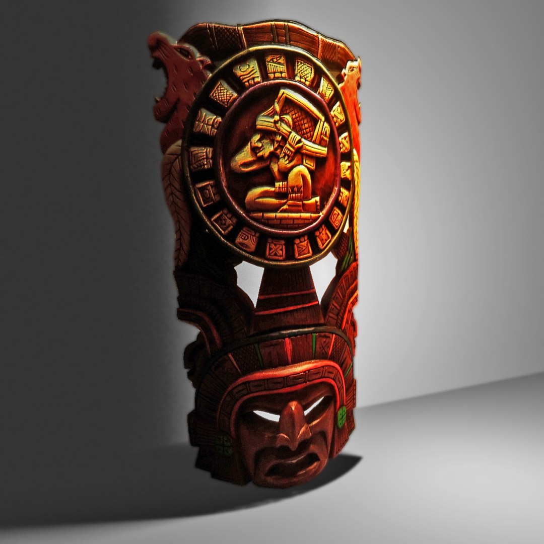 3d Aztec Mask Model