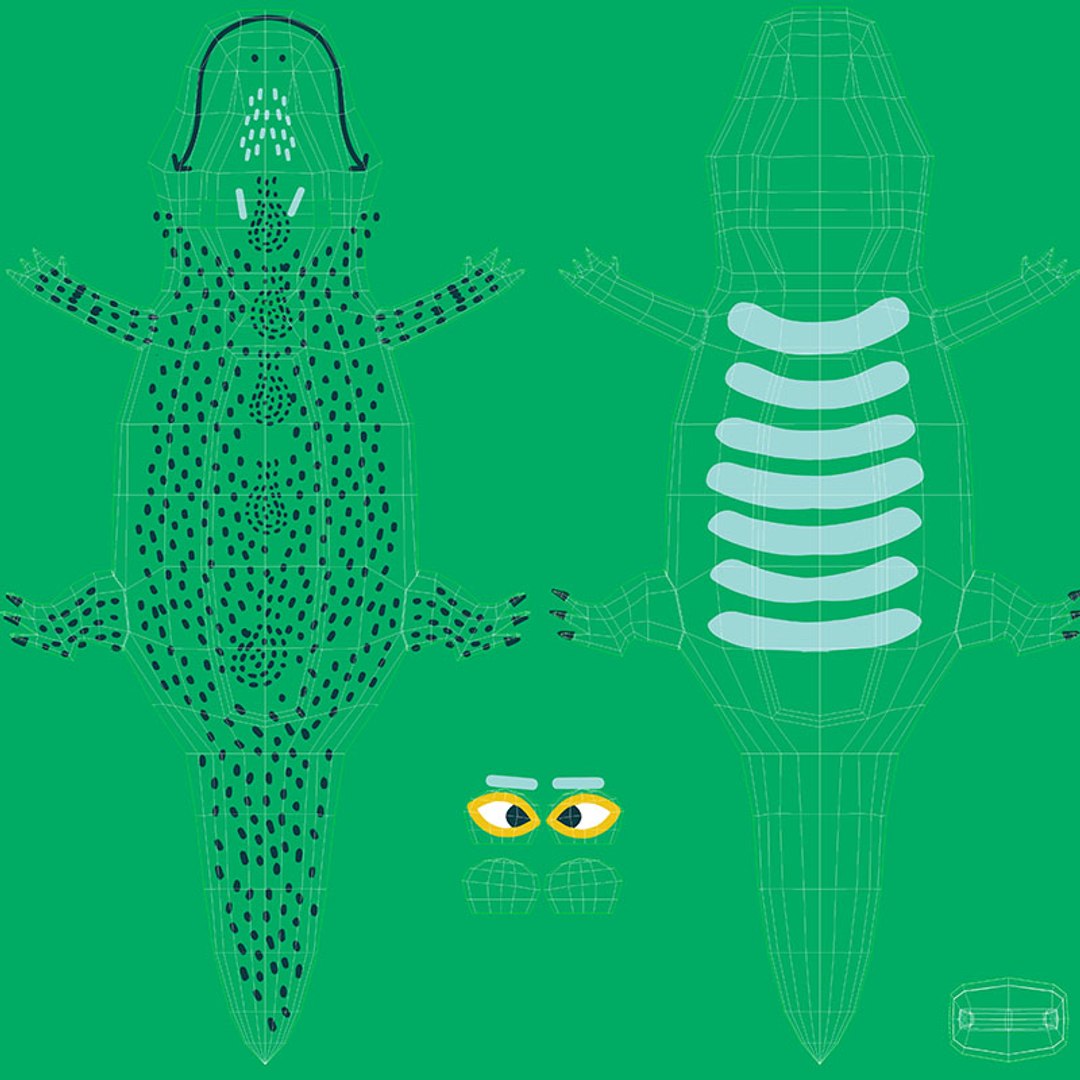 3D Alligator Pool Float – Stylized Inflatable Raft Model - TurboSquid ...