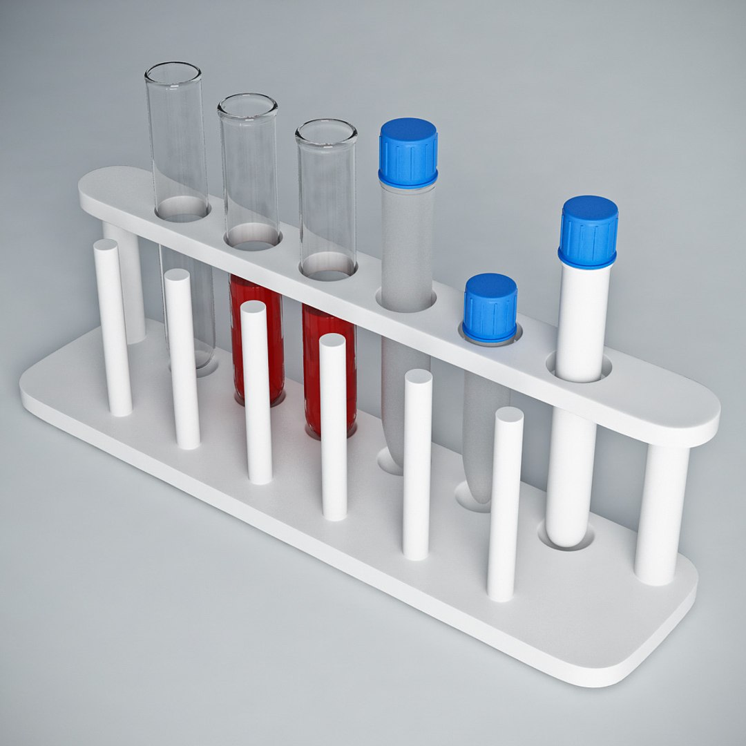 Lab Test Tubes Rack 3d Max
