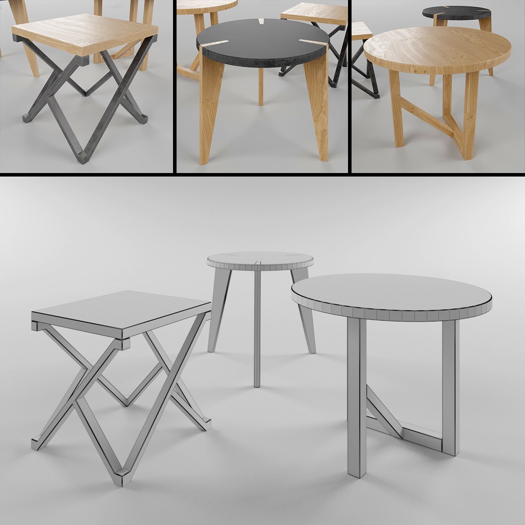 Free 3D Model 3 Table - TurboSquid 1492867