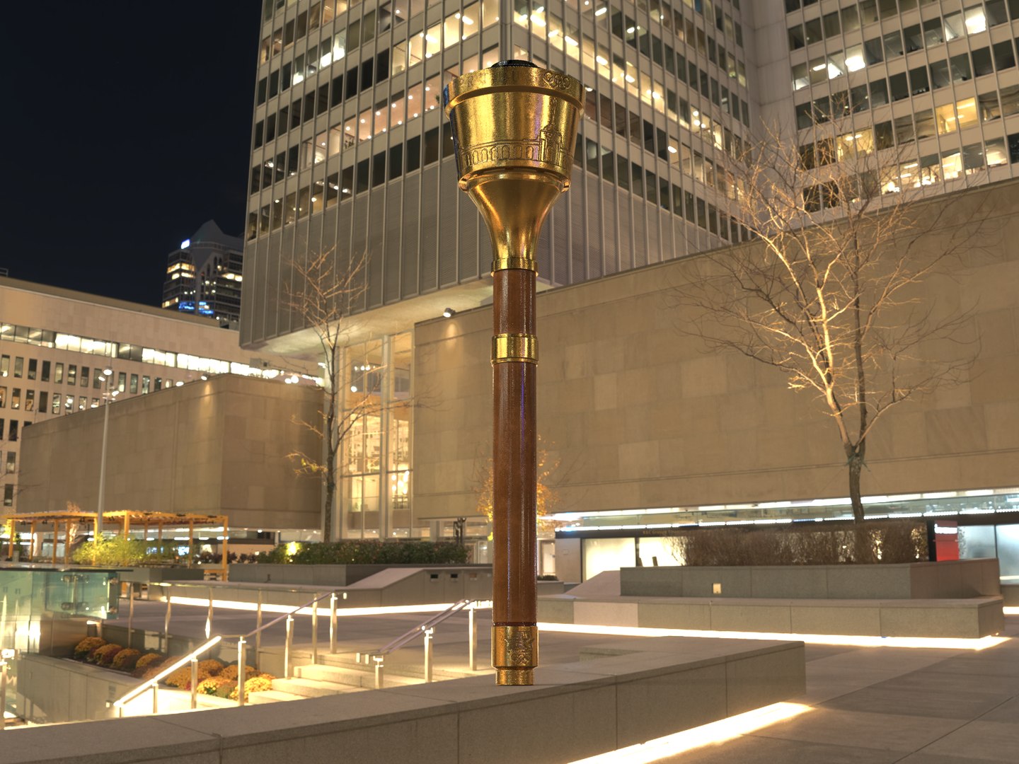 Los Angeles Olympic Torch 1984 Award 3D - TurboSquid 2473327