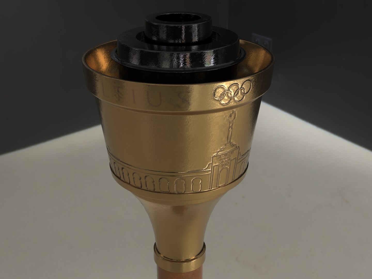 Los Angeles Olympic Torch 1984 Award 3D - TurboSquid 2473327
