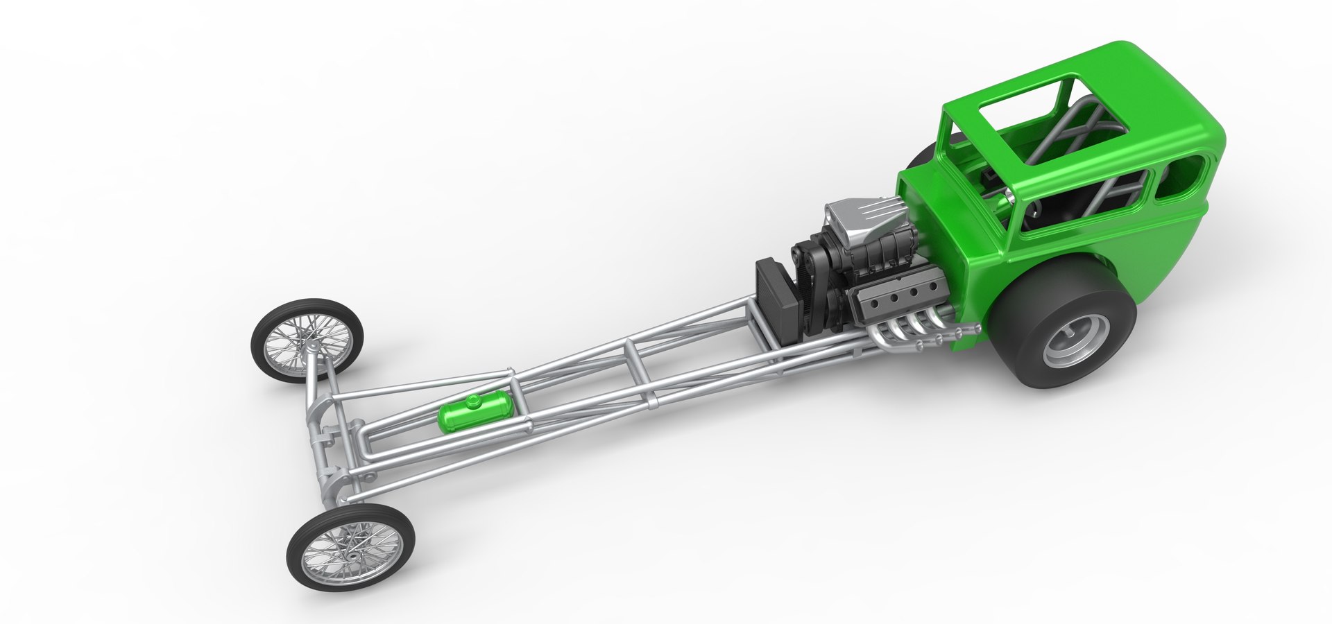 Diecast Front Engine Old School Dragster With Shell Version 7 Scale 1 ...