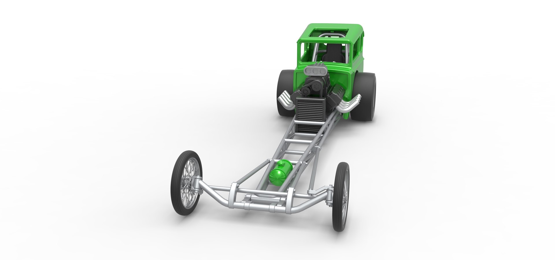 Diecast Front Engine Old School Dragster With Shell Version 7 Scale 1 ...