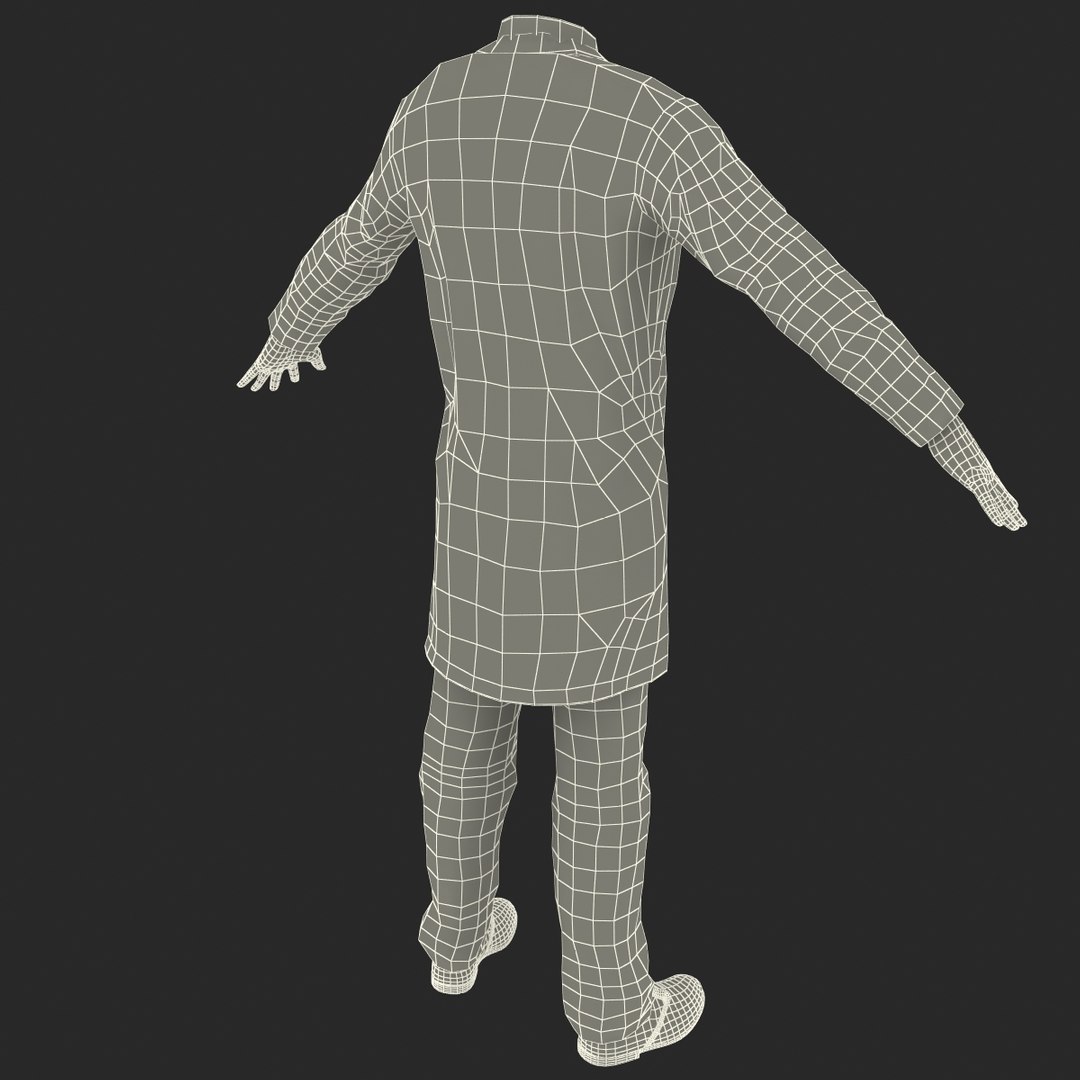3d scientist clothes