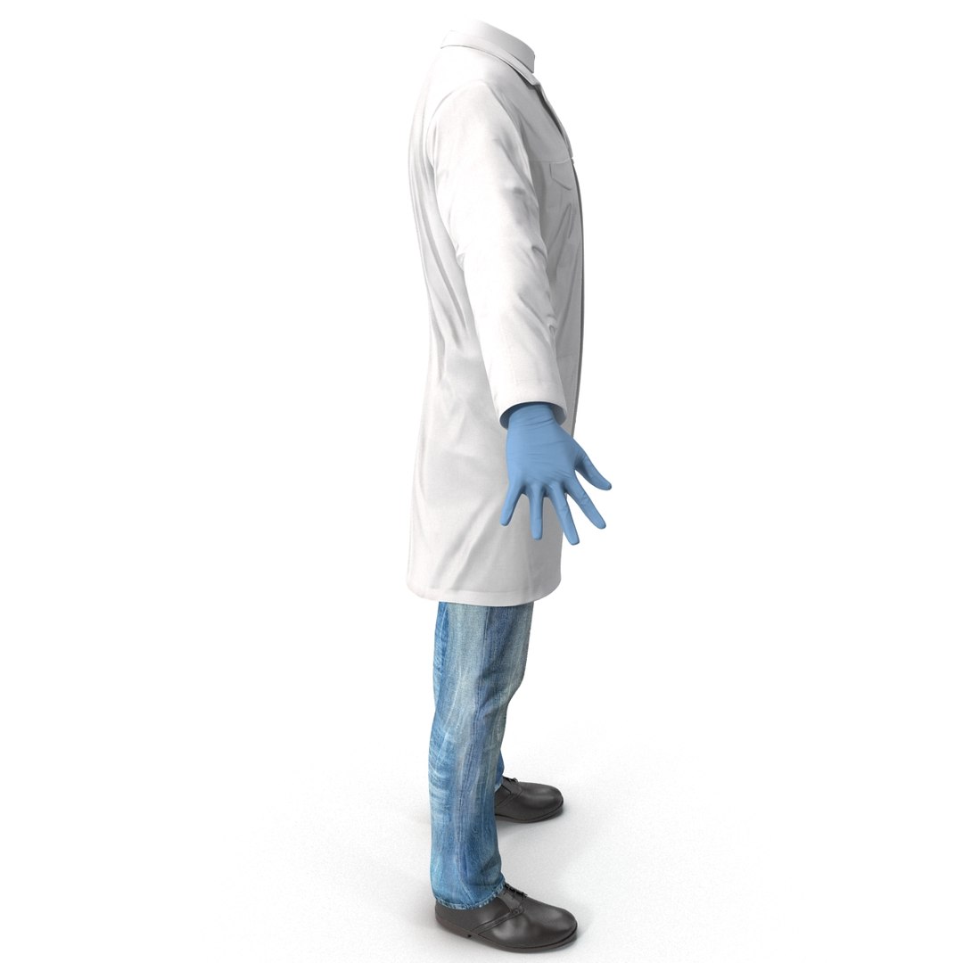 3d scientist clothes