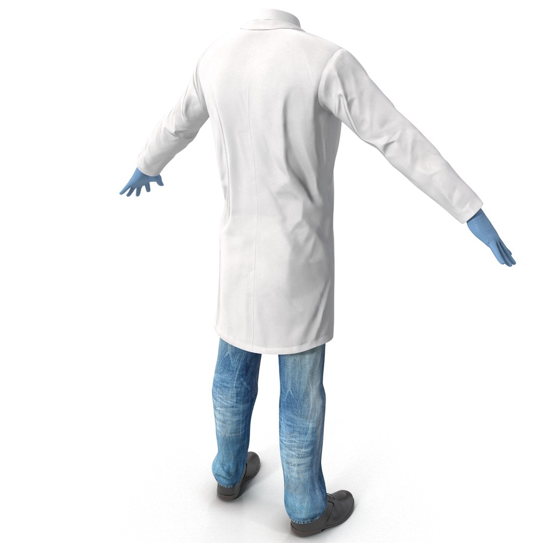 3d scientist clothes