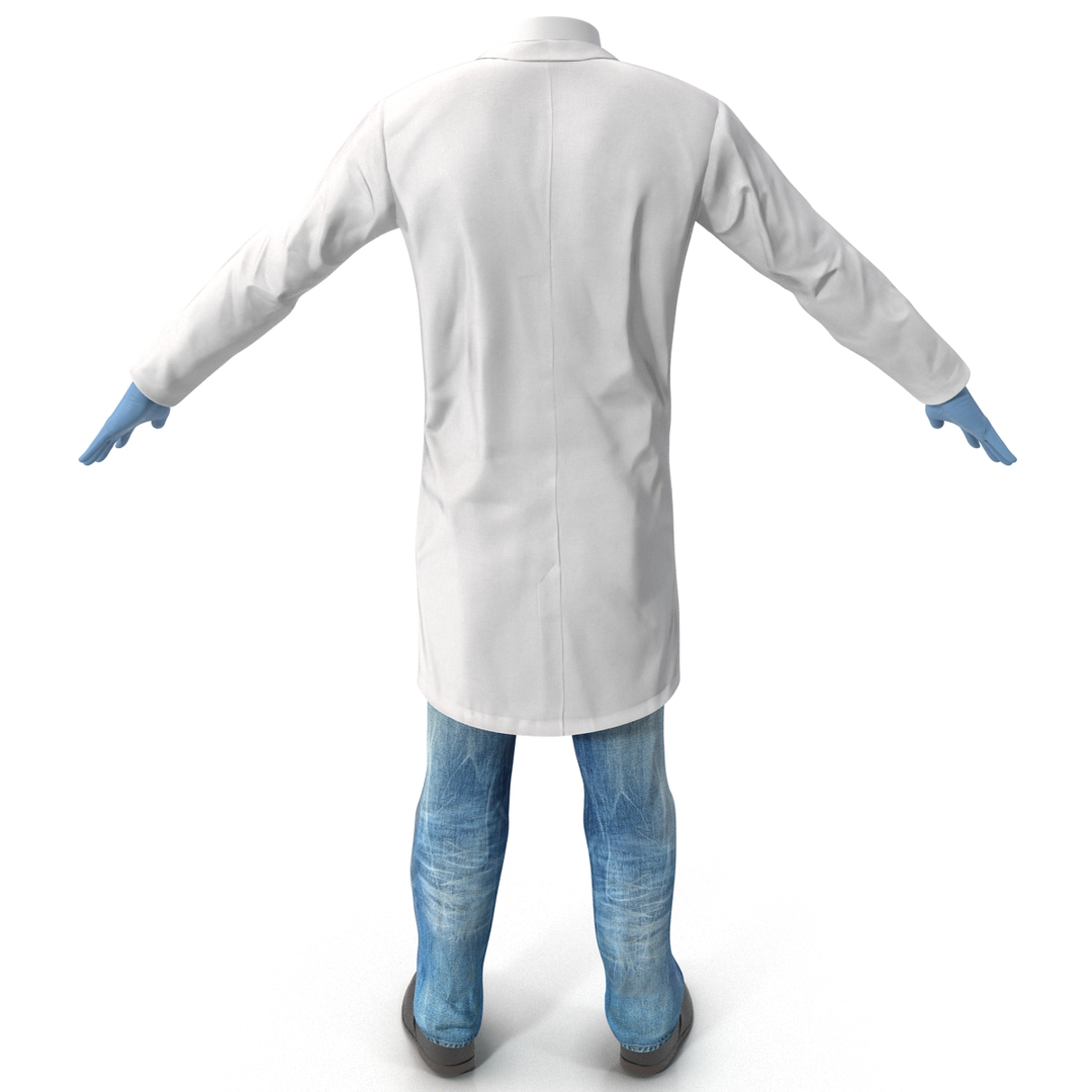 3d scientist clothes