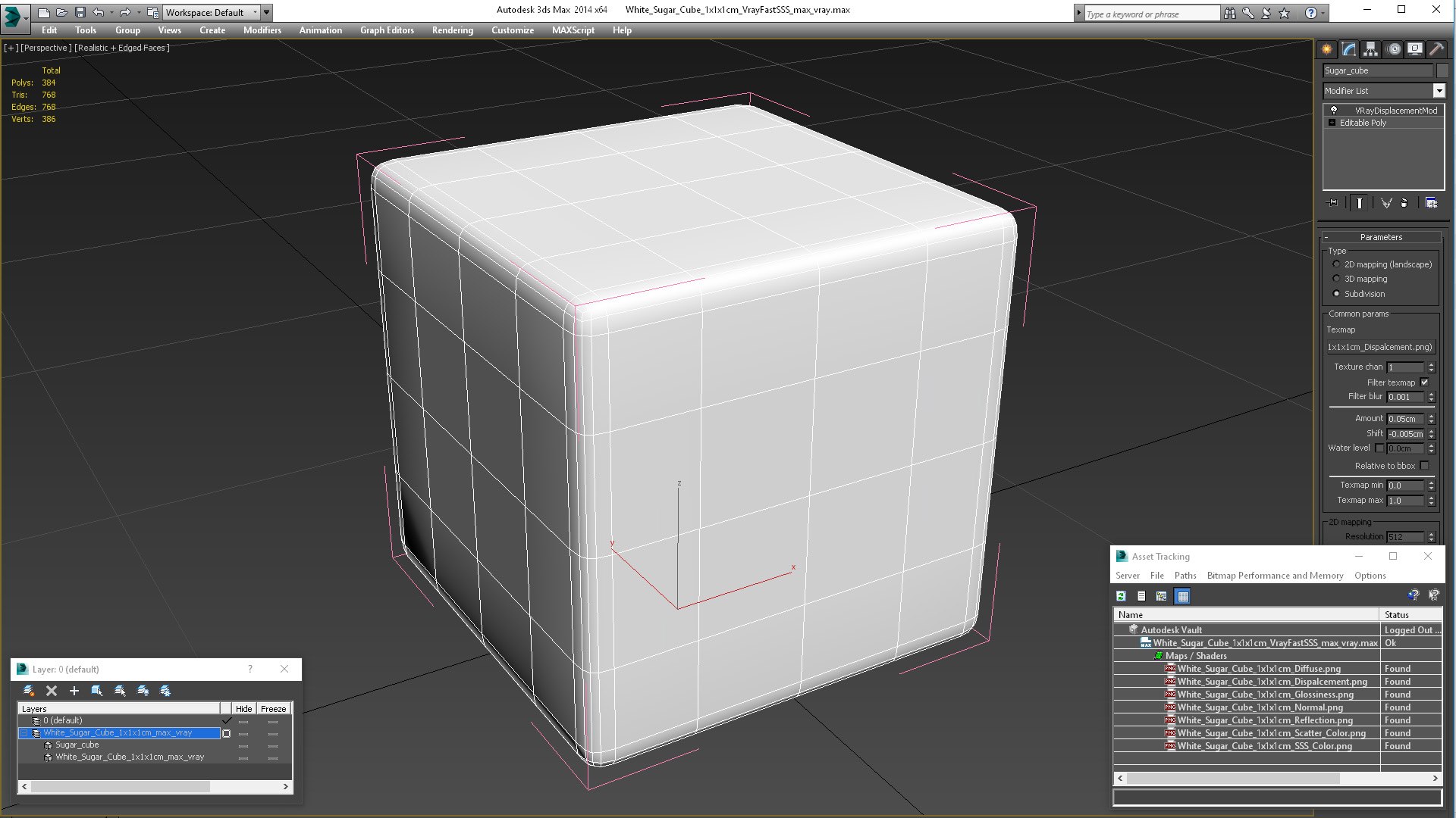 3D White Sugar Cube 1x1x1cm model - TurboSquid 2080712