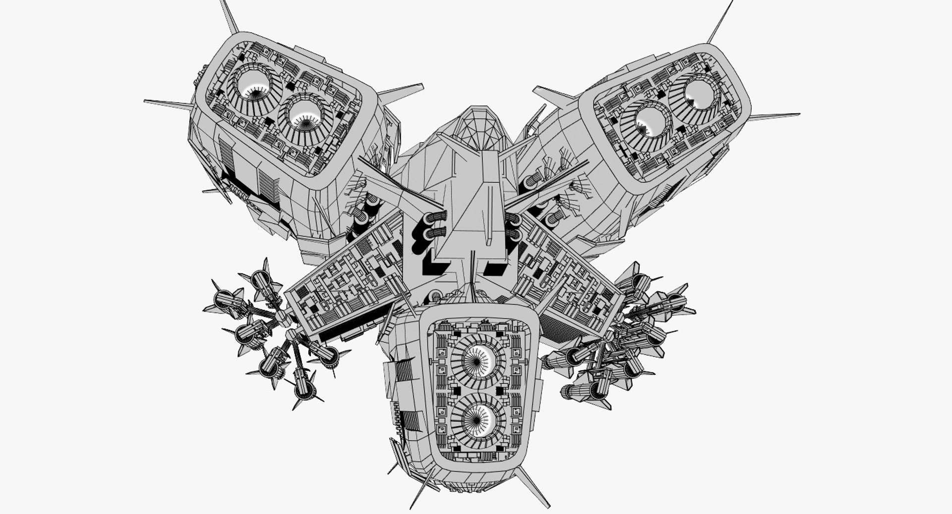 Cerberus fighter space 3D model - TurboSquid 1231423