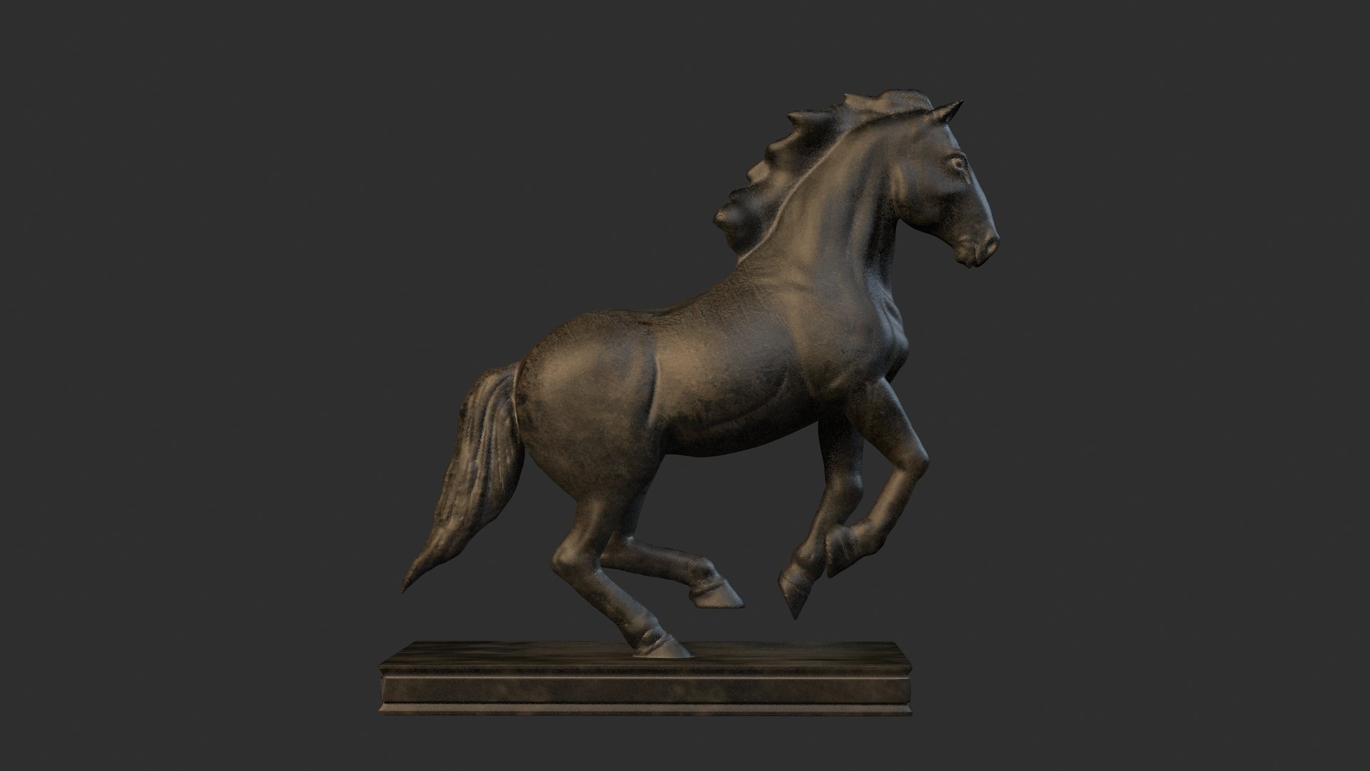 3D Carving Horse And Marble Stone Sculpture Statue Model - TurboSquid ...
