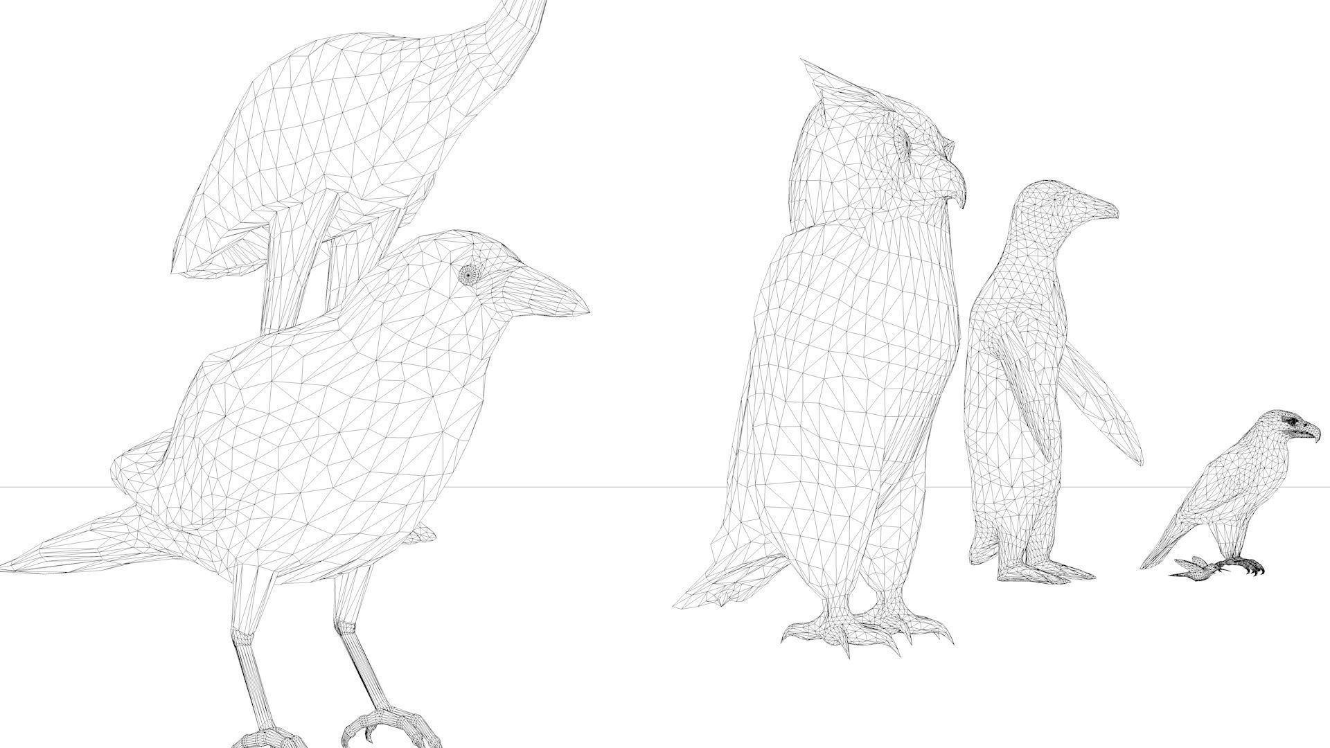 3D model Game ready Low Poly bird collection - TurboSquid 1868367