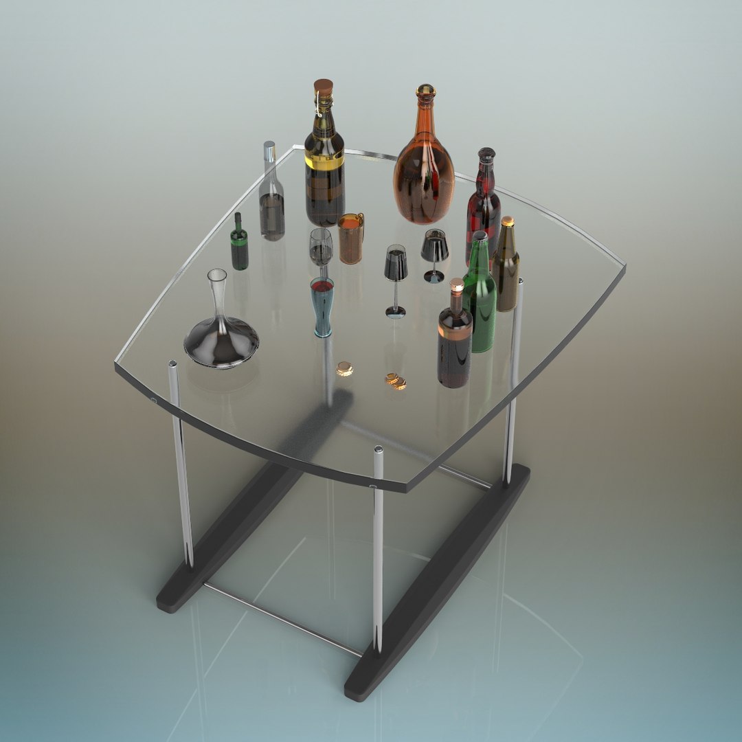 3D Beer Bottle Set - TurboSquid 1389277