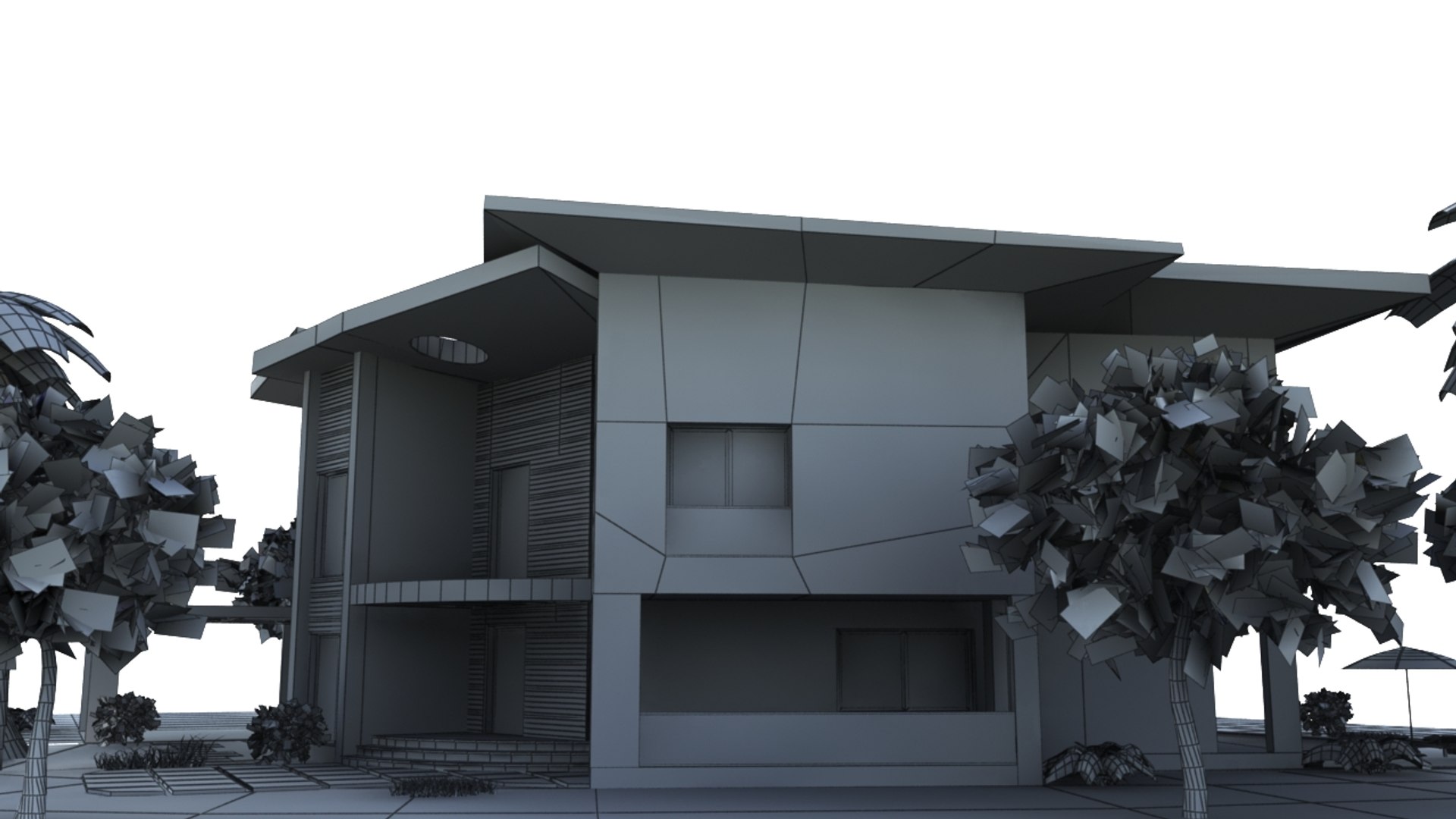 3D Modern Villa Model - TurboSquid 1236602