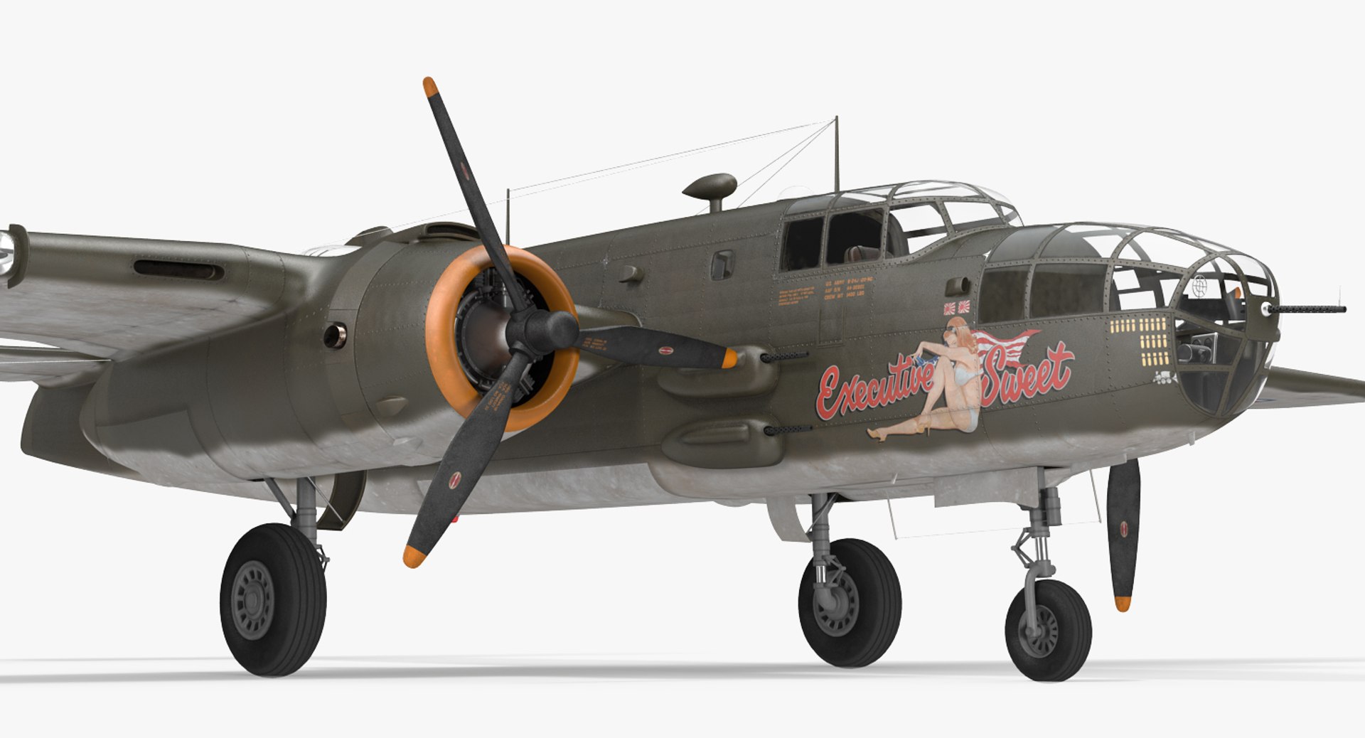 3D Mitchell Medium Bomber B-25 Model - TurboSquid 1211510