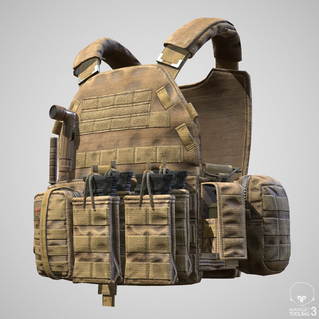 Ready Military Vest Pbr 3D Model - TurboSquid 1611183