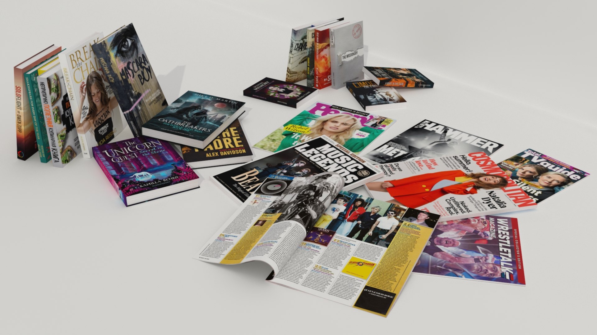 Books pocketbooks and magazines 3D model - TurboSquid 1901070